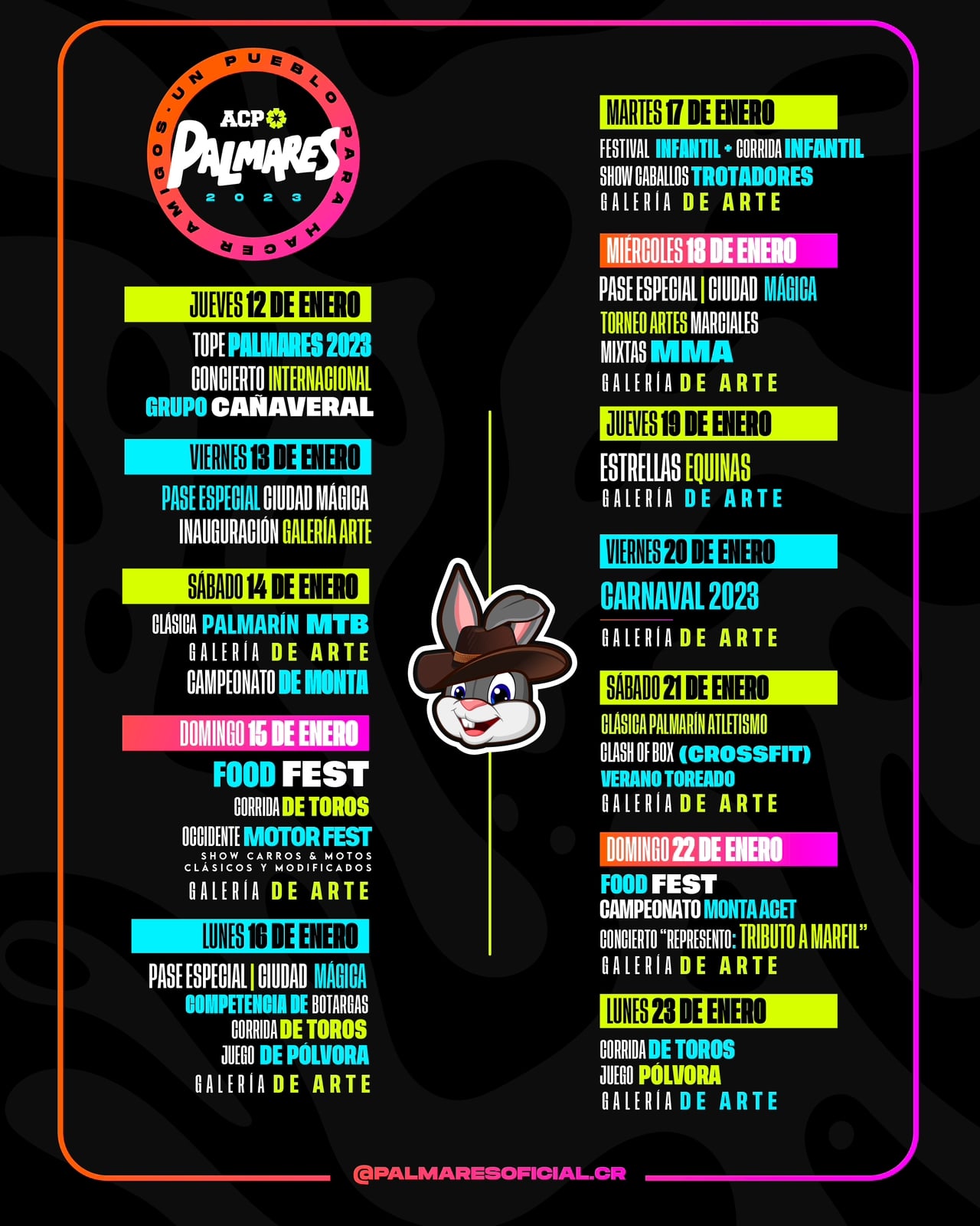 Inician las fiestas de Palmares este jueves con el Tope - Contacto CR