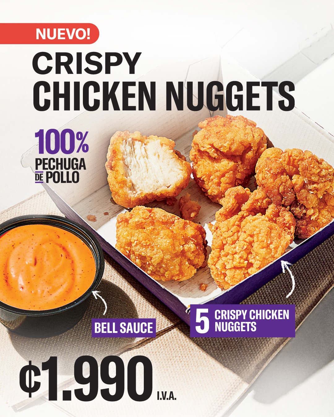 Nuevos Crispy Chicken Nuggets de Taco Bell
